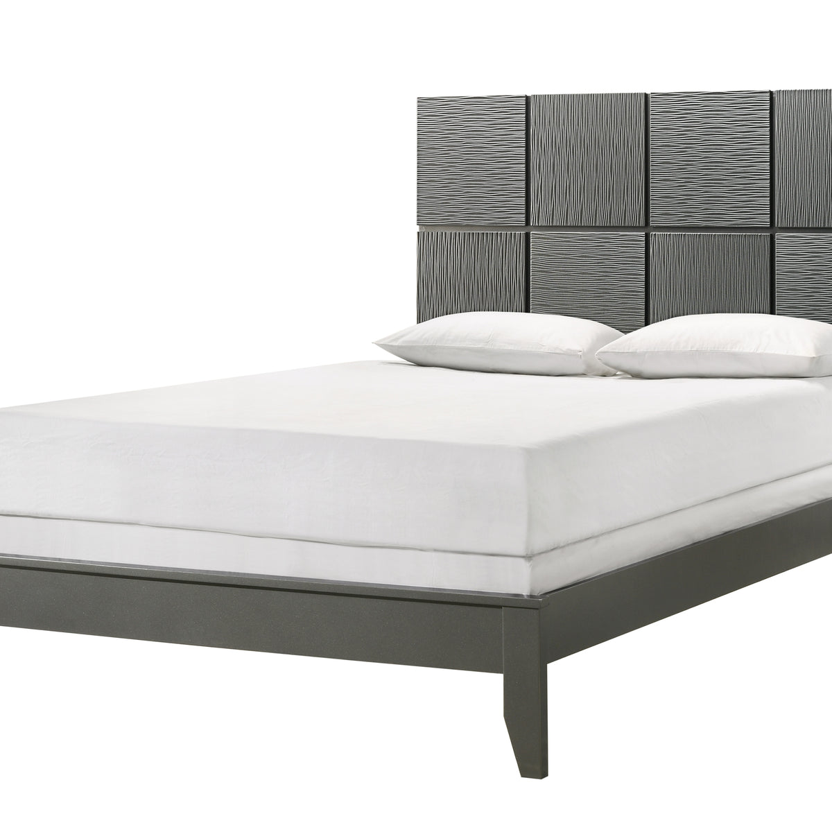 Denker Gunmetal Queen Panel Bed – Luna Furniture