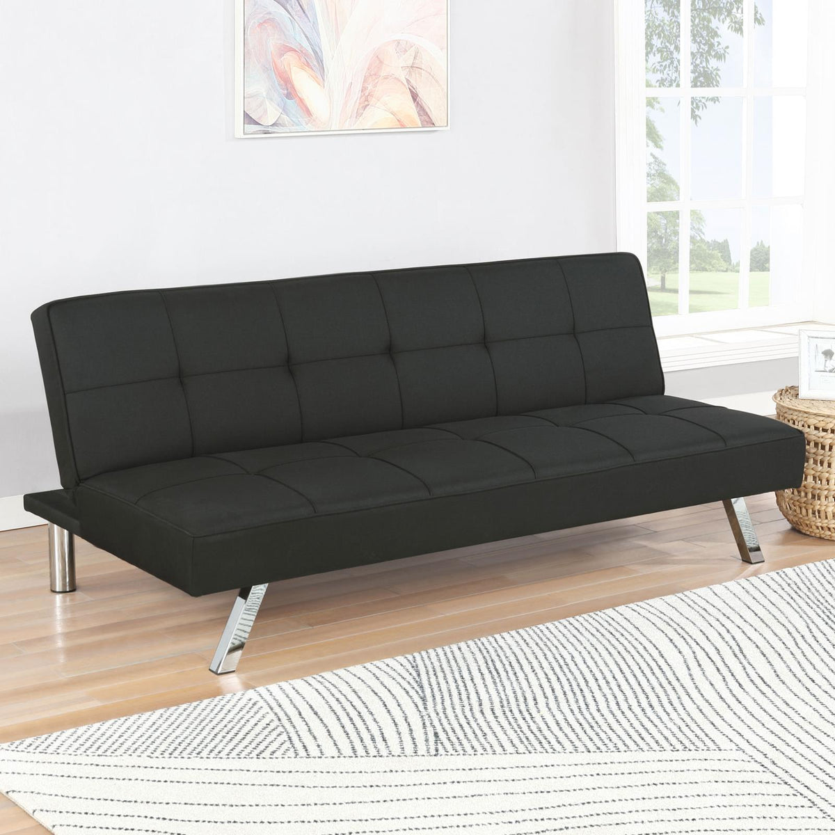 black bed settee