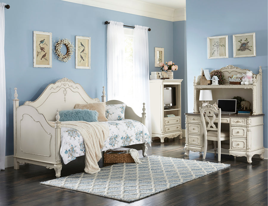 Cinderella Antique White Writing Desk – Luna Furniture