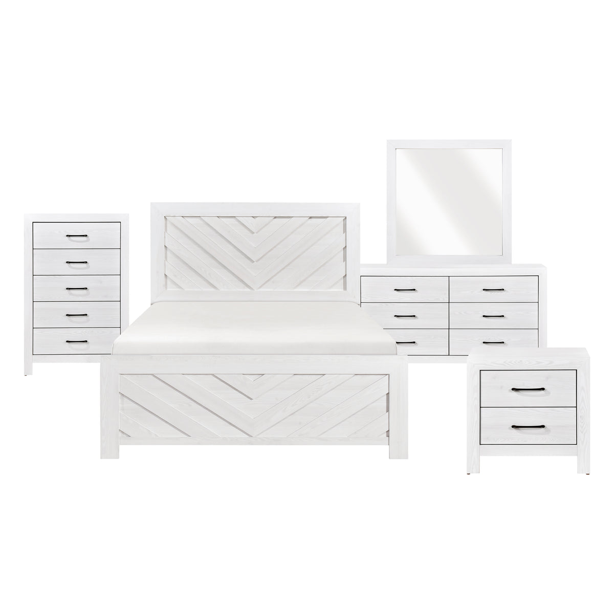 Corbin White Crossbuck Panel Bedroom Set – Luna Furniture