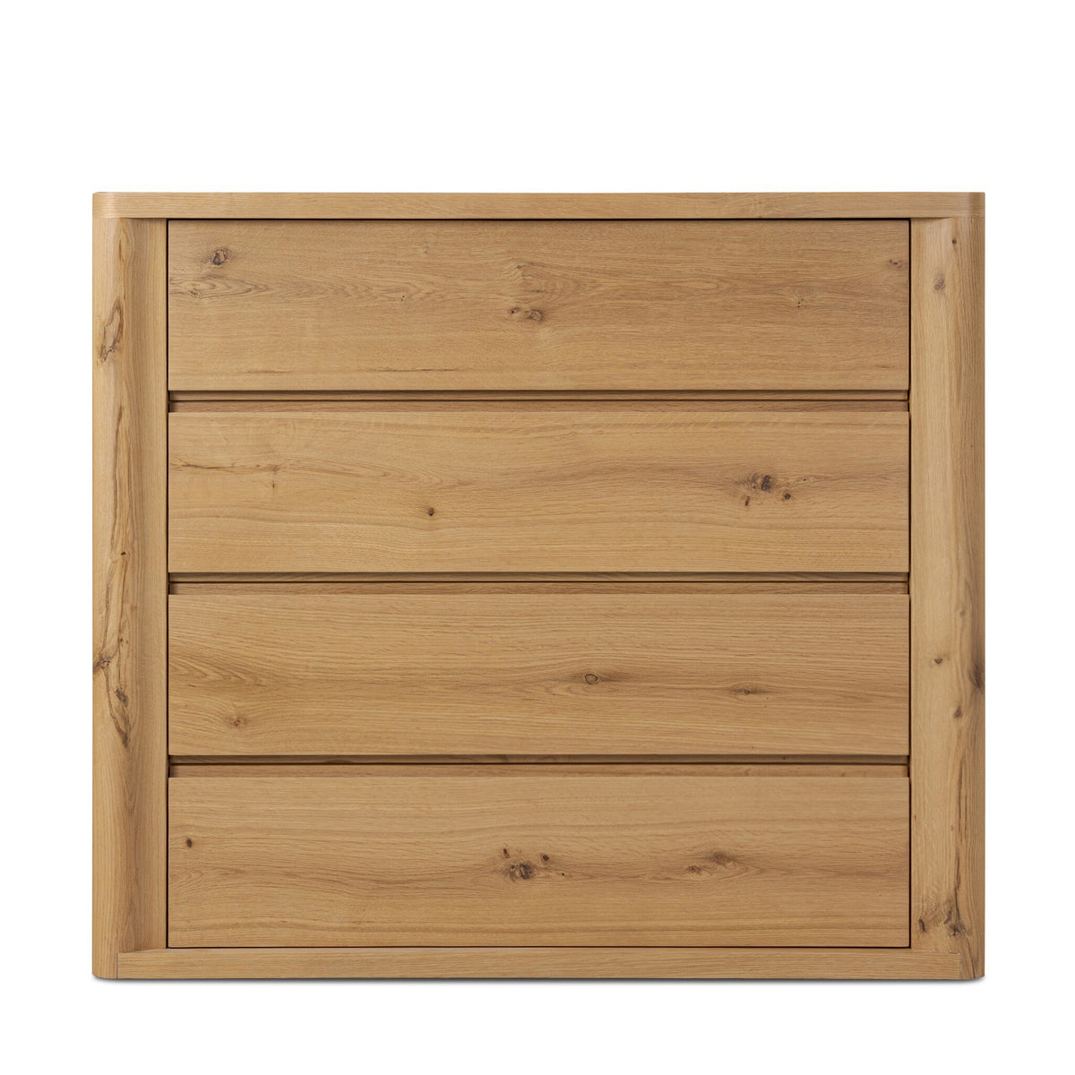 Novella 4 Drawer Dresser in Natural Oak Veneer Thick Random – Luna ...