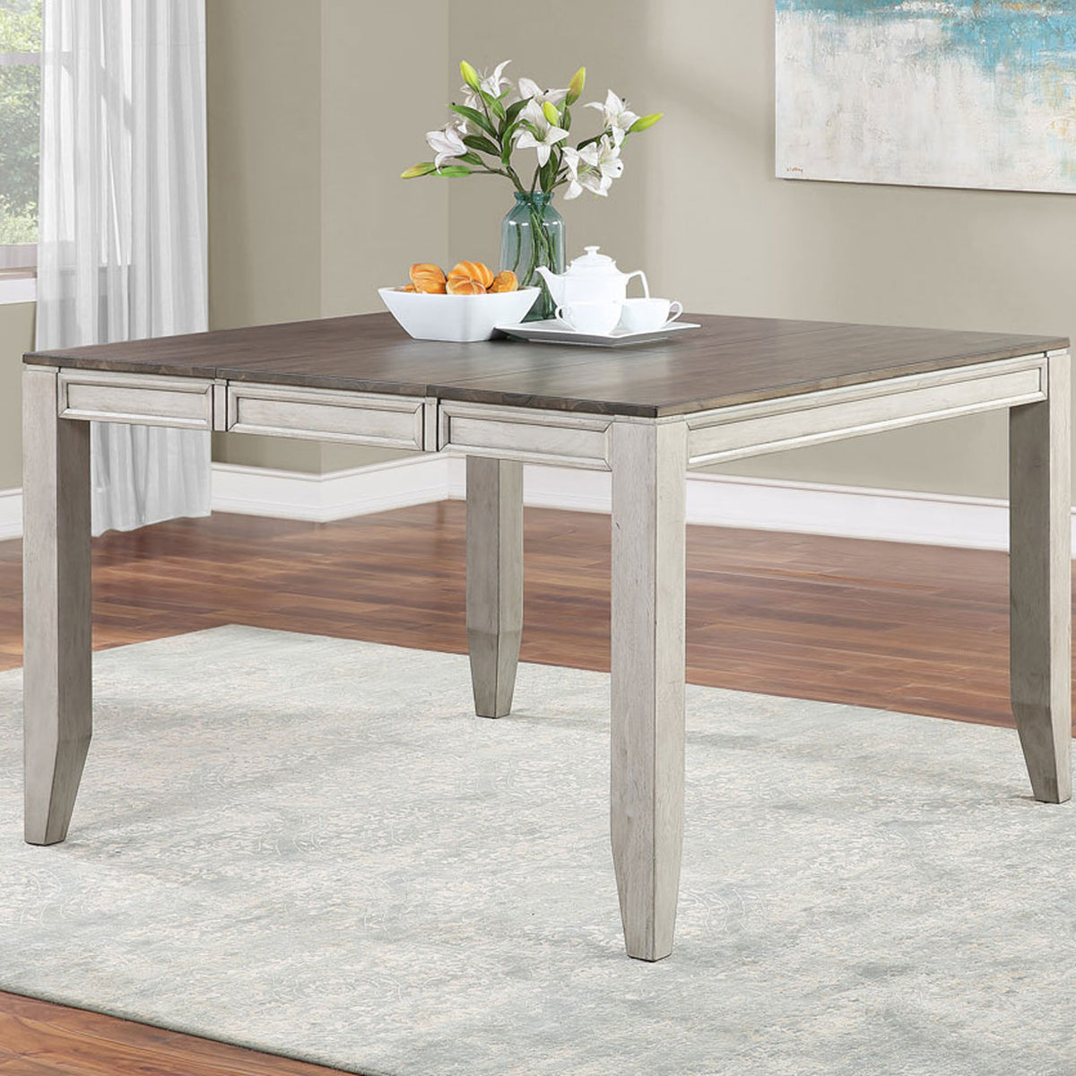Abacus 54-inch w/18-inch Butterfly Leaf Counter Table – Luna Furniture