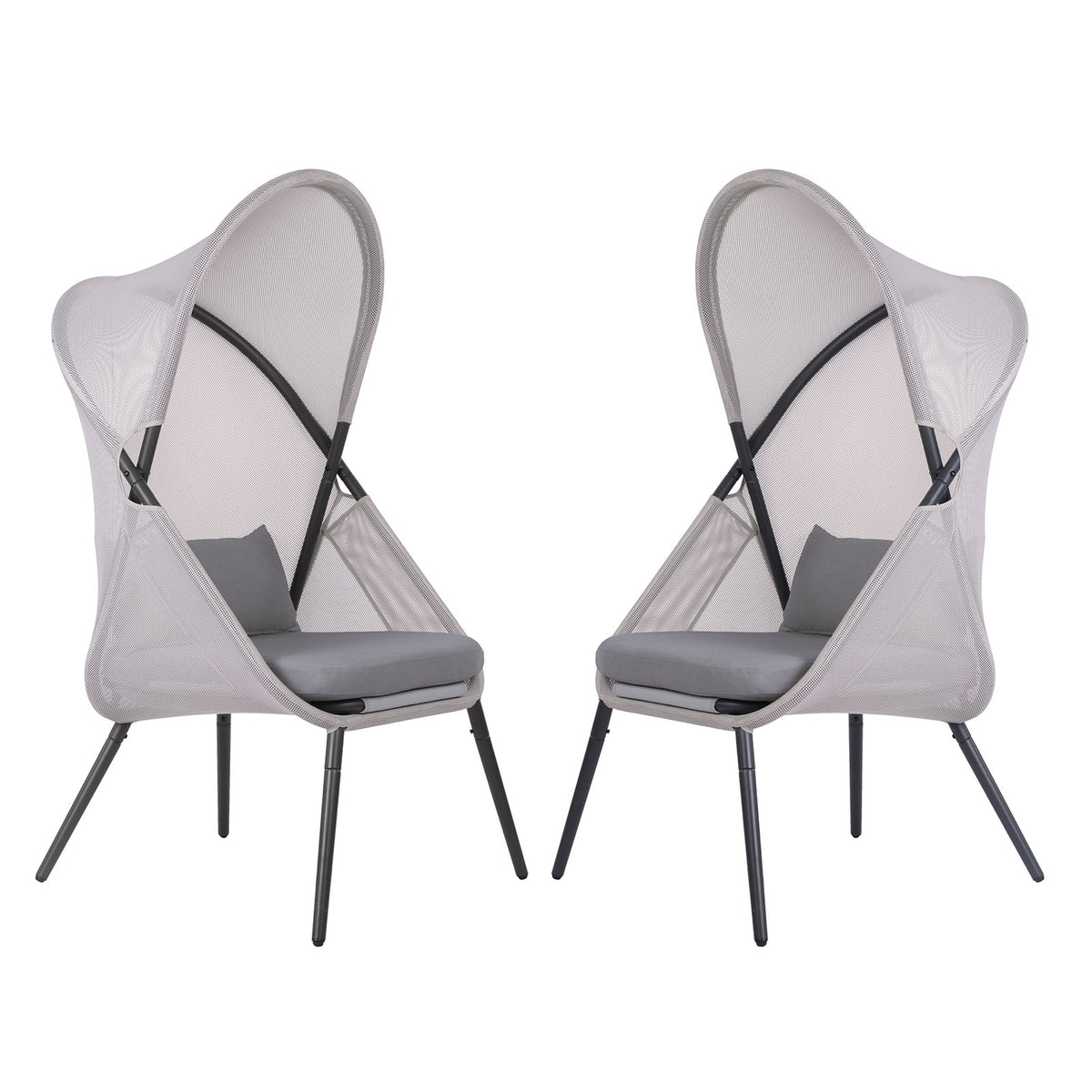 Alverta Light Gray Foldable Chair – Luna Furniture