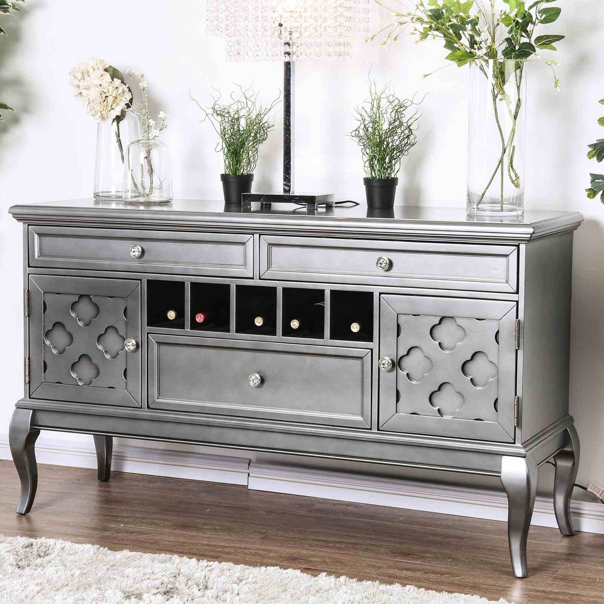 Amina Gray Server – Luna Furniture