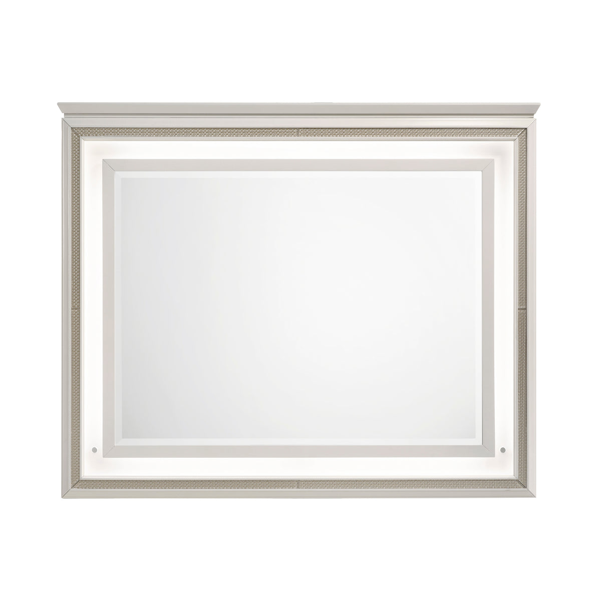 Audra White Mirror (Mirror Only) – Luna Furniture