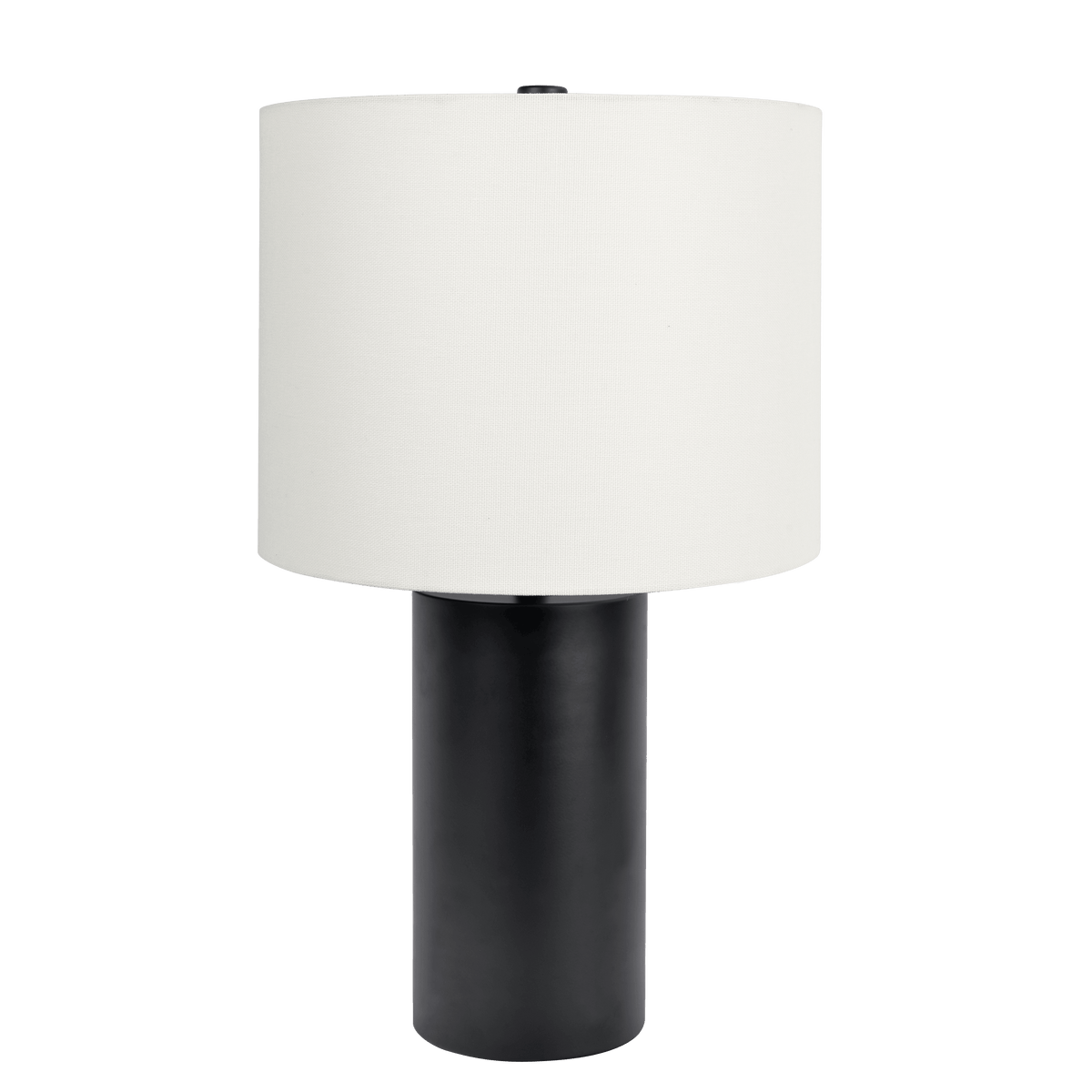 Ashcroft Furniture Aura Black Table Lamp with On/Off Switch Black Block ...