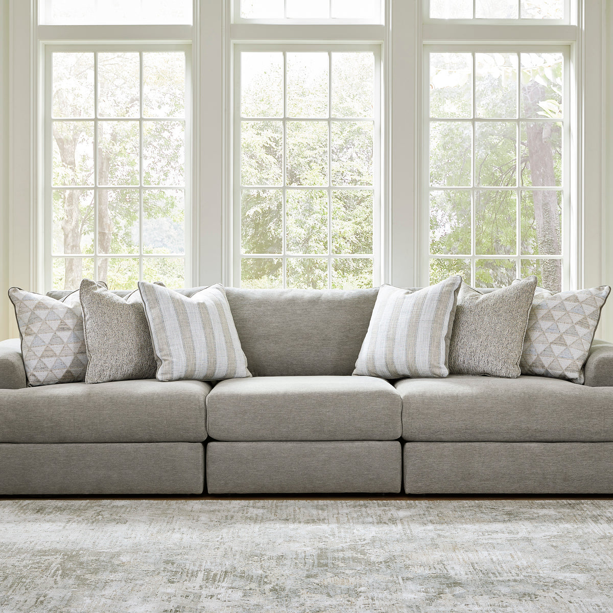 Ashley Avaliyah Ash 3-Piece Sectional Sofa – Luna Furniture