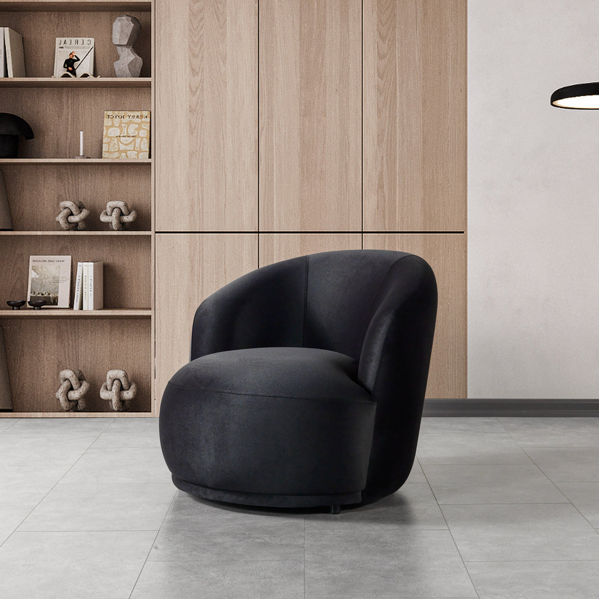 Bonita Black Velvet Accent Chair – Luna Furniture