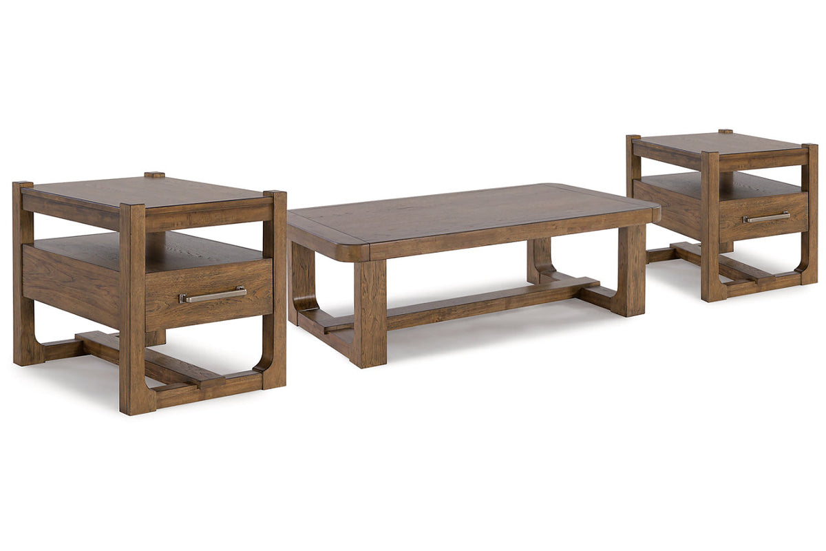 Cabalynn Light Brown Coffee Table and 2 End Tables – Luna Furniture
