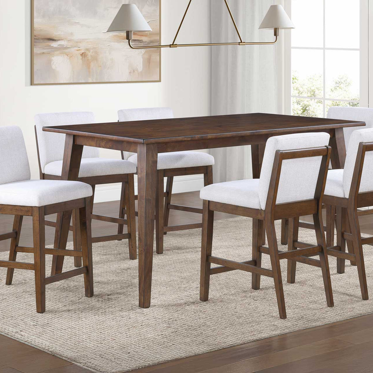 Canton Mocha/Eggshell Counter Height Dining Set – Luna Furniture