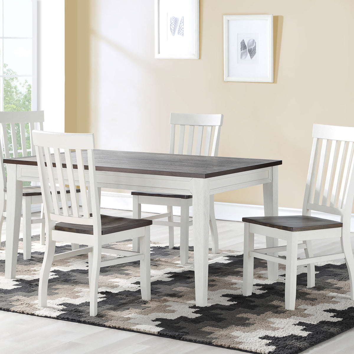 Caylie Ivory/Mocha Dining Room Set – Luna Furniture