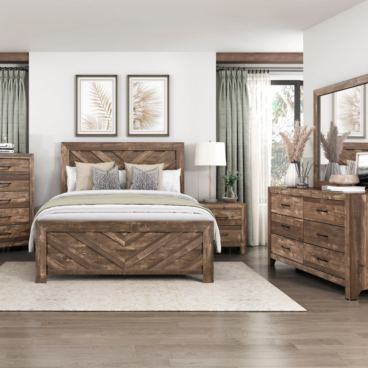 Homelegance Corbin Brown Panel Bedroom Set - Luna Furniture