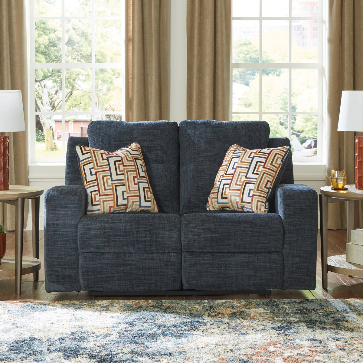 Danum Ink Reclining Loveseat – Luna Furniture