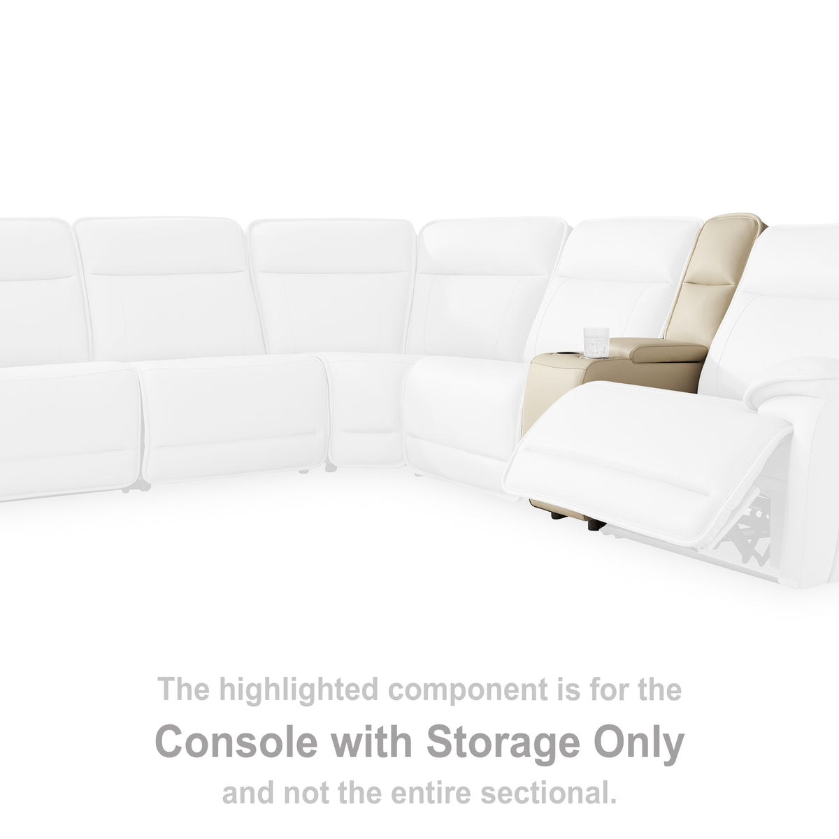 Double Deal Almond Console with Storage - Luna Furniture