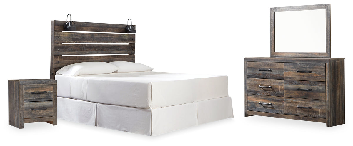 Drystan Multi King Panel Headboard with Metal Frame, Dresser, Mirror ...