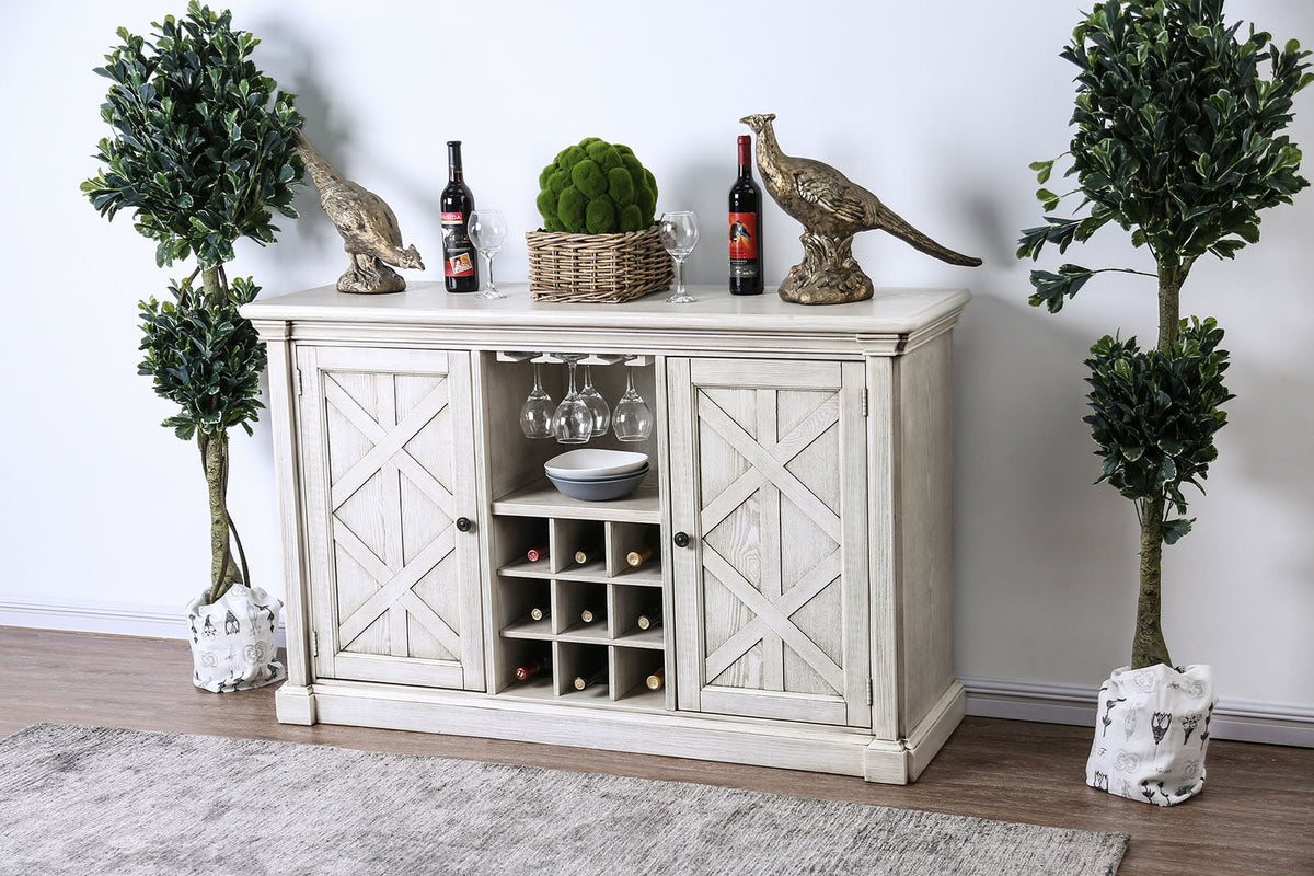 Georgia Antique White Server – Luna Furniture