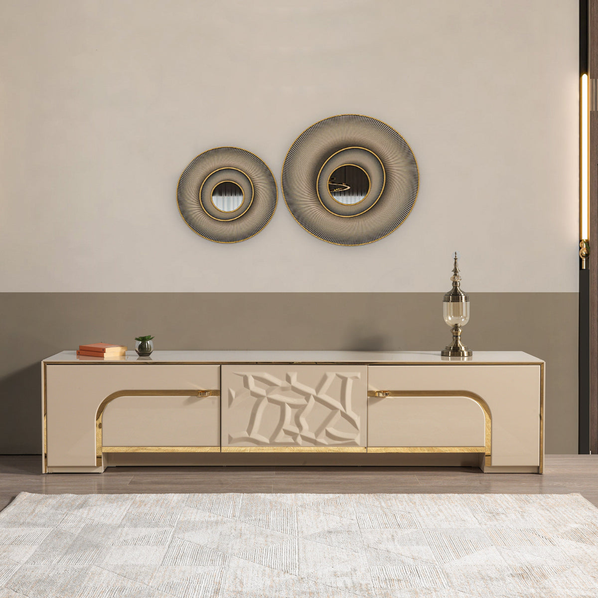 Helena Ivory TV Stand – Luna Furniture