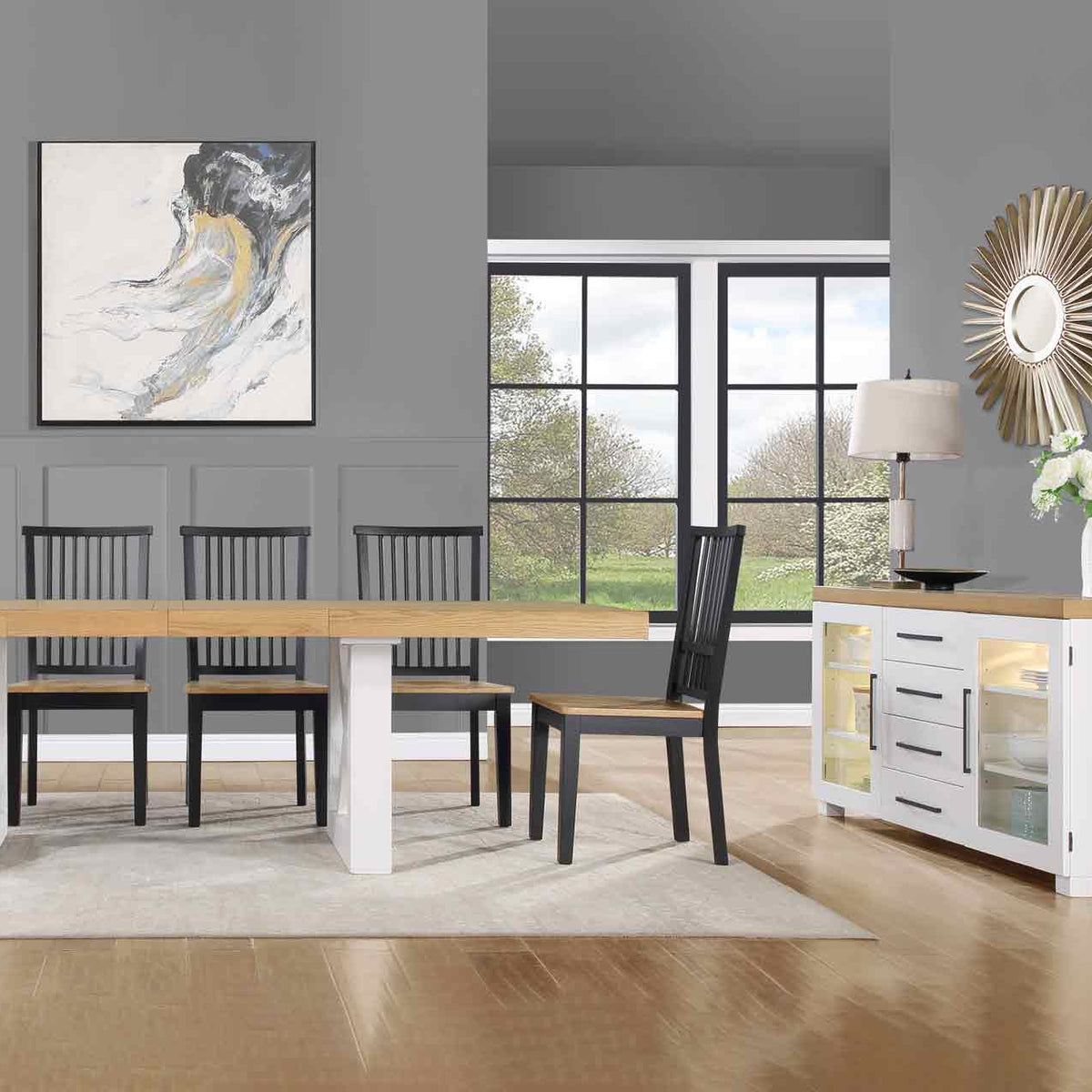 Magnolia 7-Piece 72-108-inch Dining Set(Table & 6 Side Chairs) – Luna ...