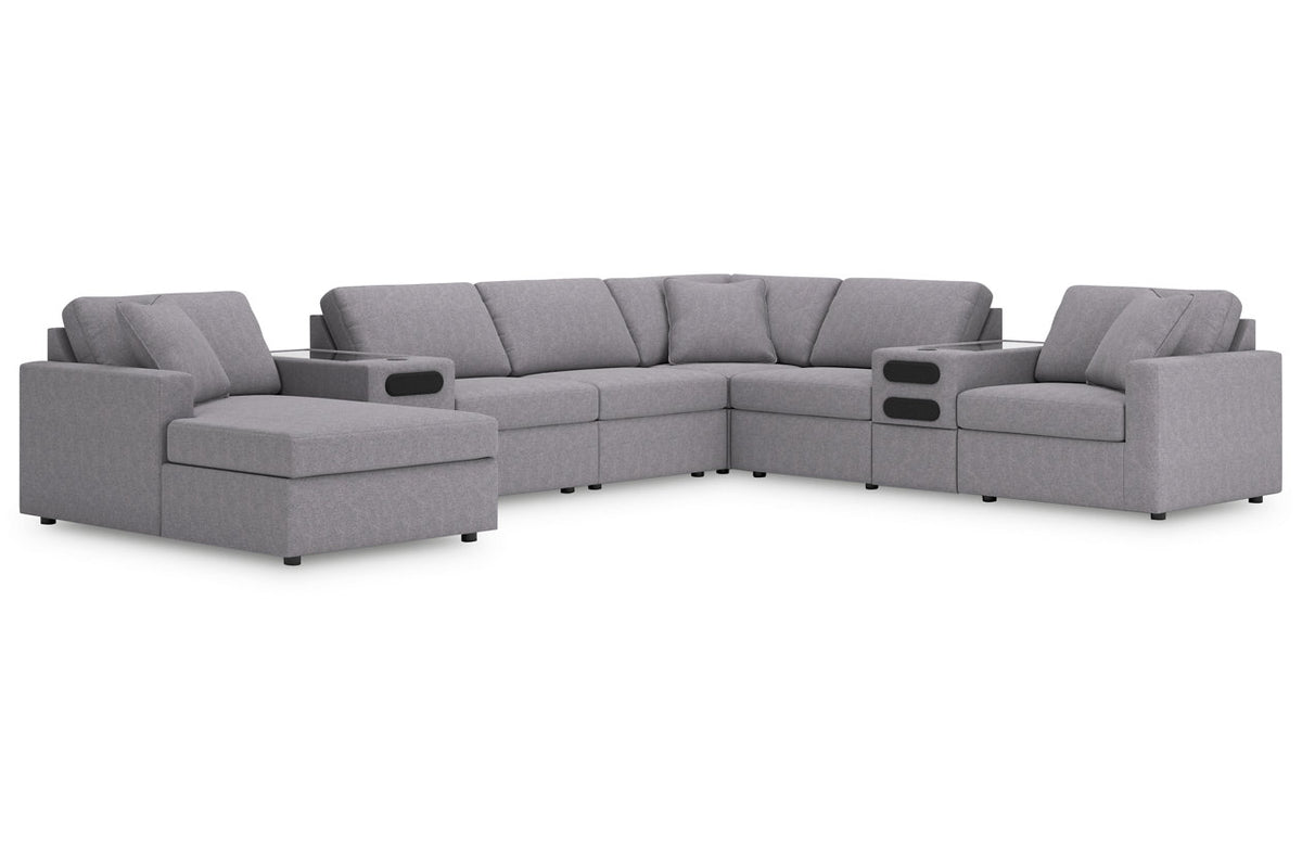 Modmax Granite 8-Piece Sectional with Audio System and Chaise – Luna ...