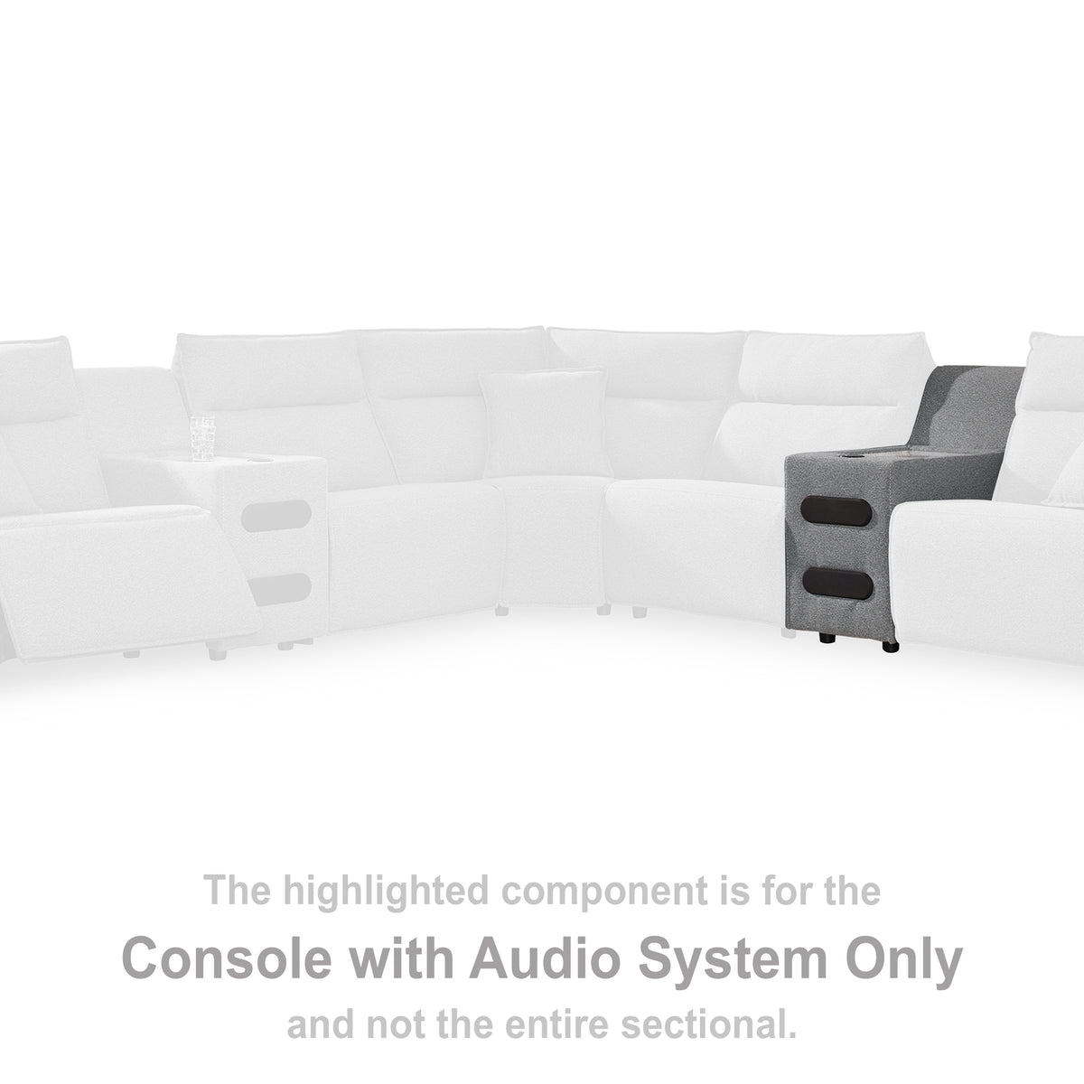 Modmax II Salt and Pepper Console with Audio System – Luna Furniture