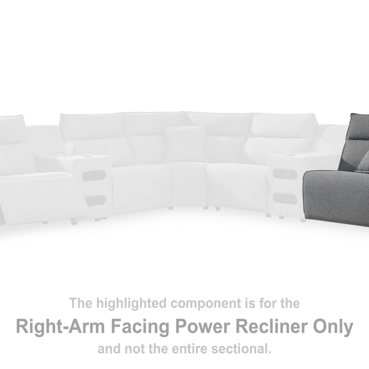 Modmax II Salt and Pepper Right-Arm Facing Power Recliner – Luna Furniture