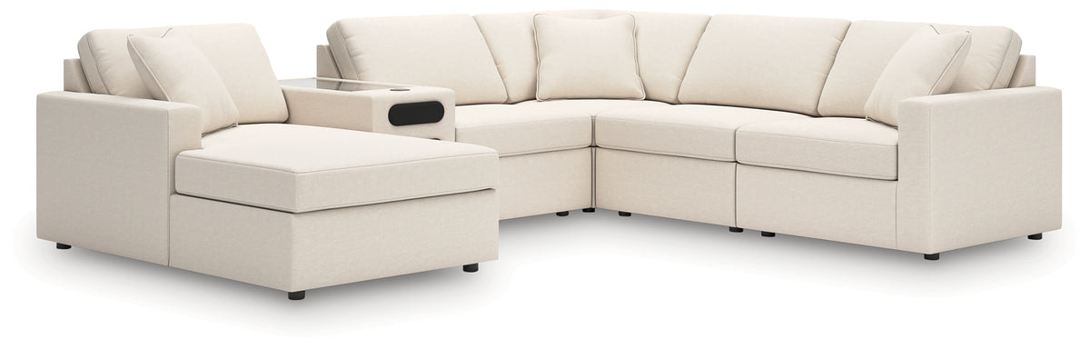 Ashley Modmax Oyster 6-Piece Sectional with Audio System and Chaise ...