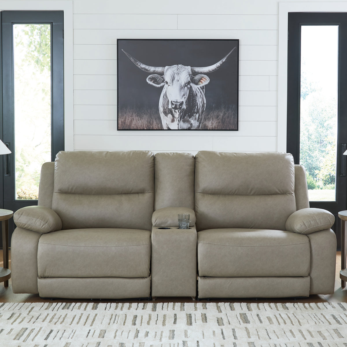 Narwhal Place Pebble 3-Piece Power Reclining Loveseat with Console ...