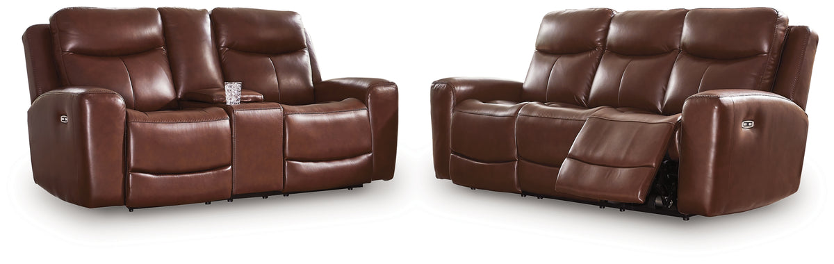 Next Move Sofa and Loveseat in Mahogany – Luna Furniture