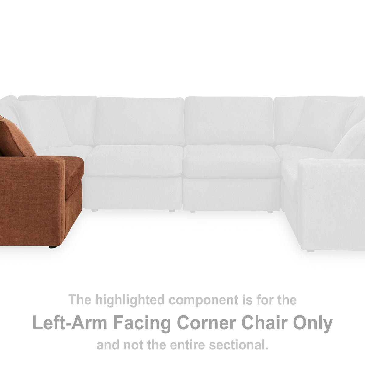 Pillar Peak Spice Left-Arm Facing Corner Chair - Luna Furniture