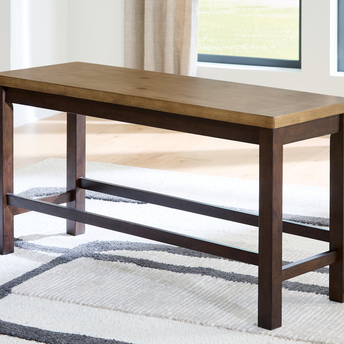 Rylandeen Light Brown/Dark Brown Counter Height Dining Bench – Luna ...