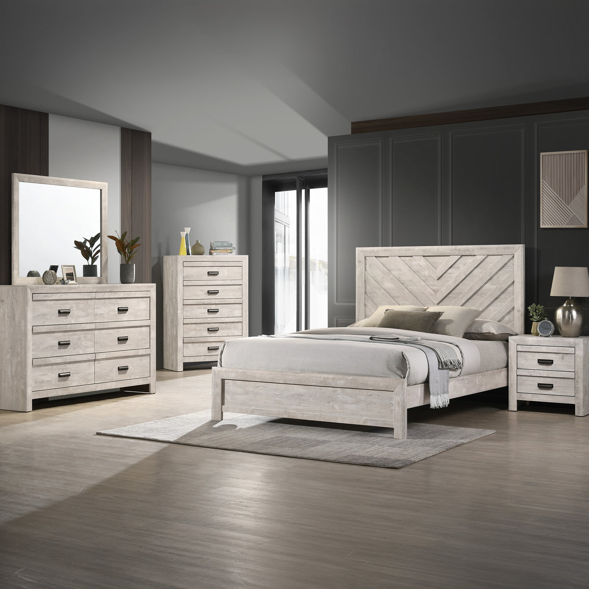 Valor Beige Bedroom Set - Luna Furniture