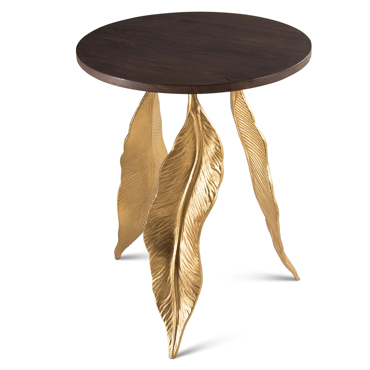 Verna Gold/Walnut Accent Table – Luna Furniture