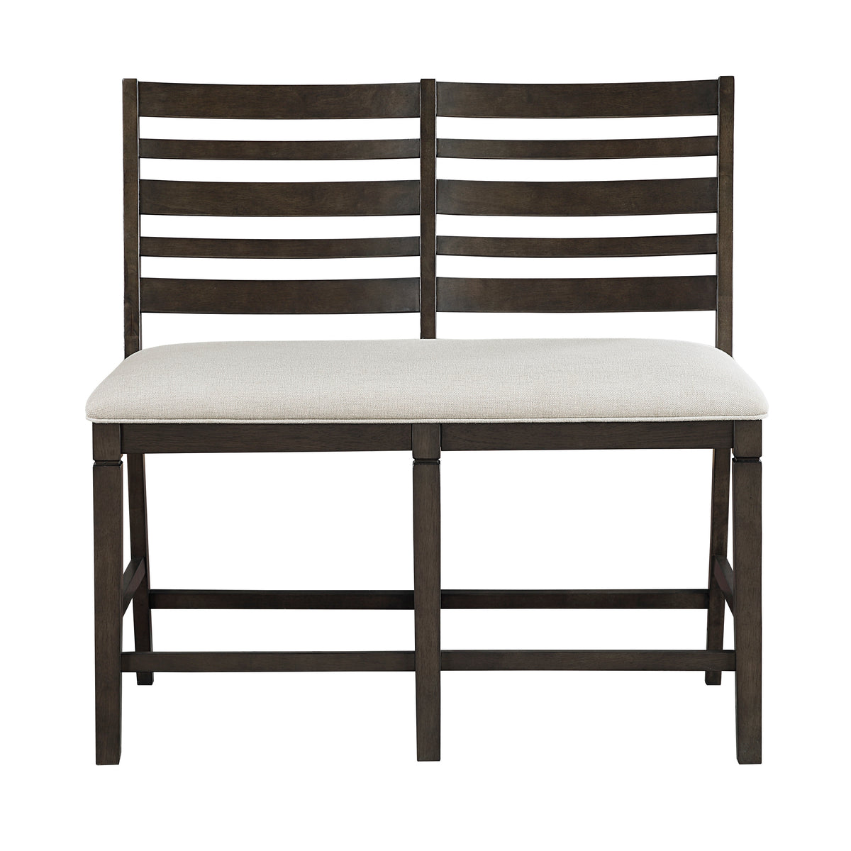 Victoria Espresso/Beige Counter Height Bench – Luna Furniture