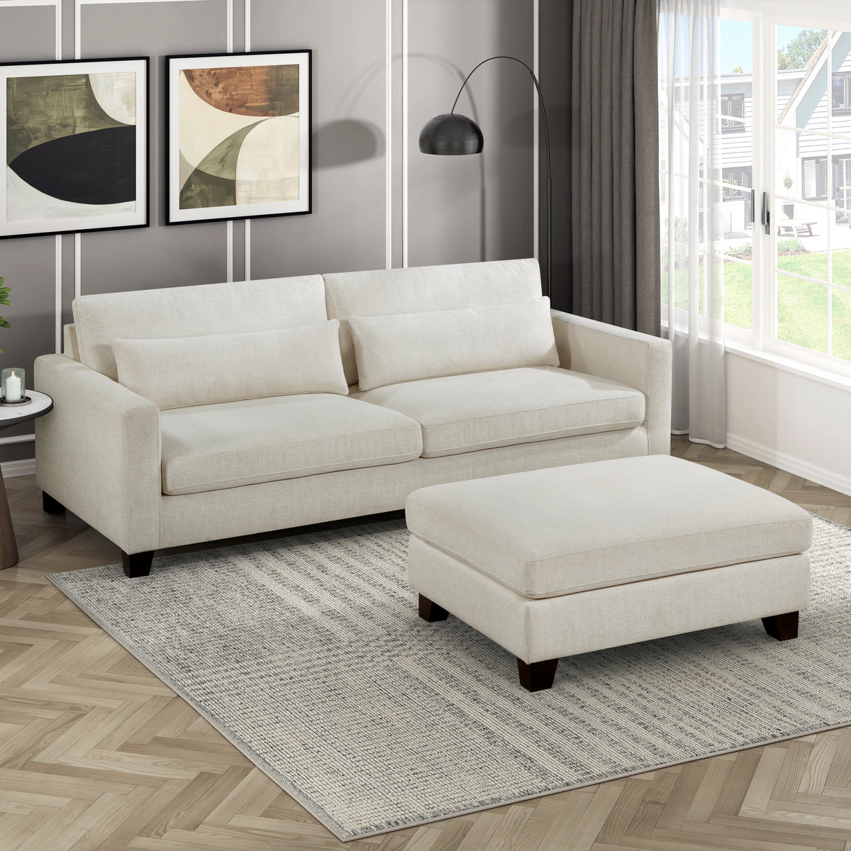 Zeke Ivory Living Room Set – Luna Furniture