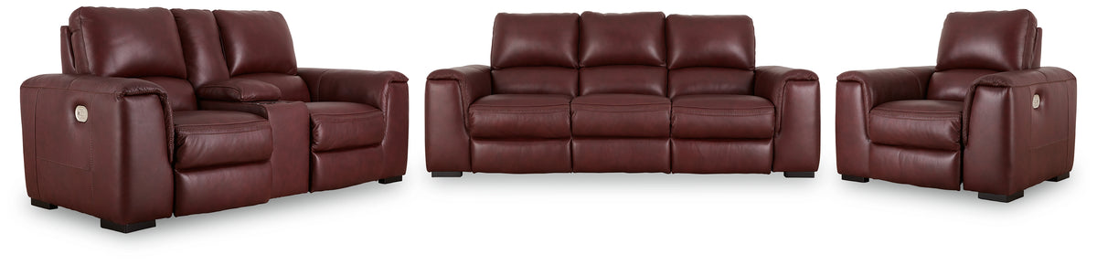 Alessandro Sofa, Loveseat and Recliner in Garnet – Luna Furniture