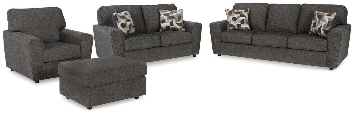 Cascilla Sofa, Loveseat, Chair and Ottoman in Slate – Luna Furniture