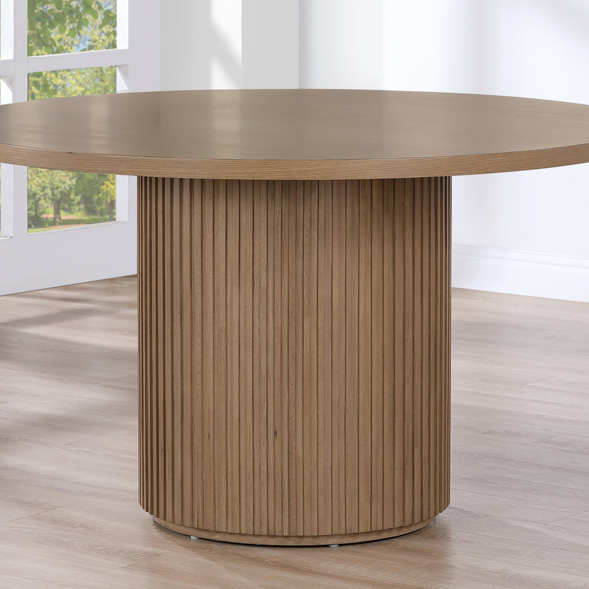 Colvin 52″ Round Dining Table, Toffee finish – Luna Furniture
