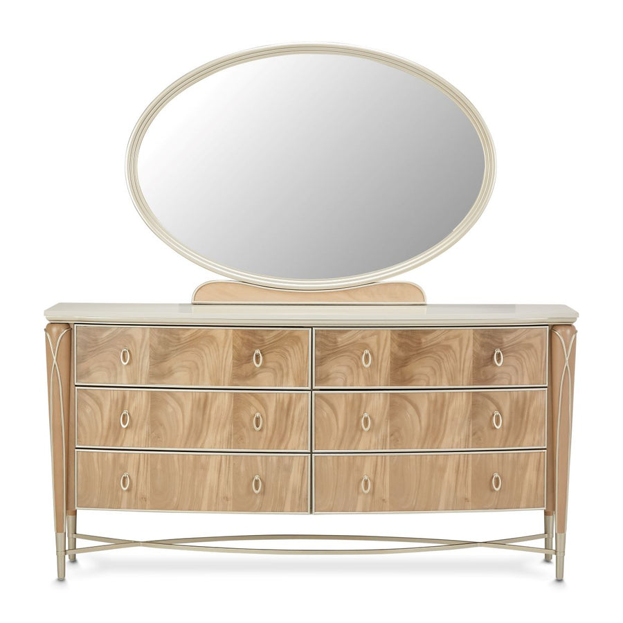 Villa Cherie Caramel Dresser With Mirror – Luna Furniture