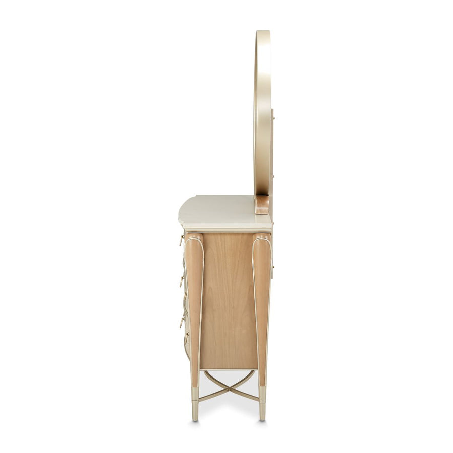 Villa Cherie Caramel Dresser With Mirror – Luna Furniture