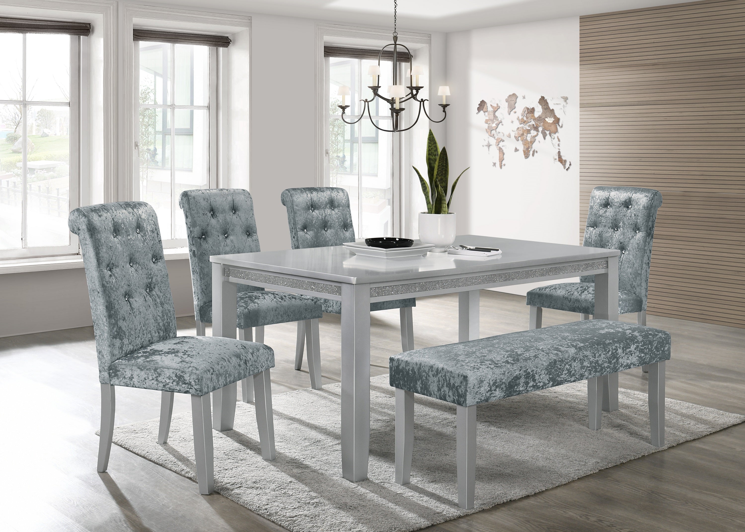 Silver Dining Room Set