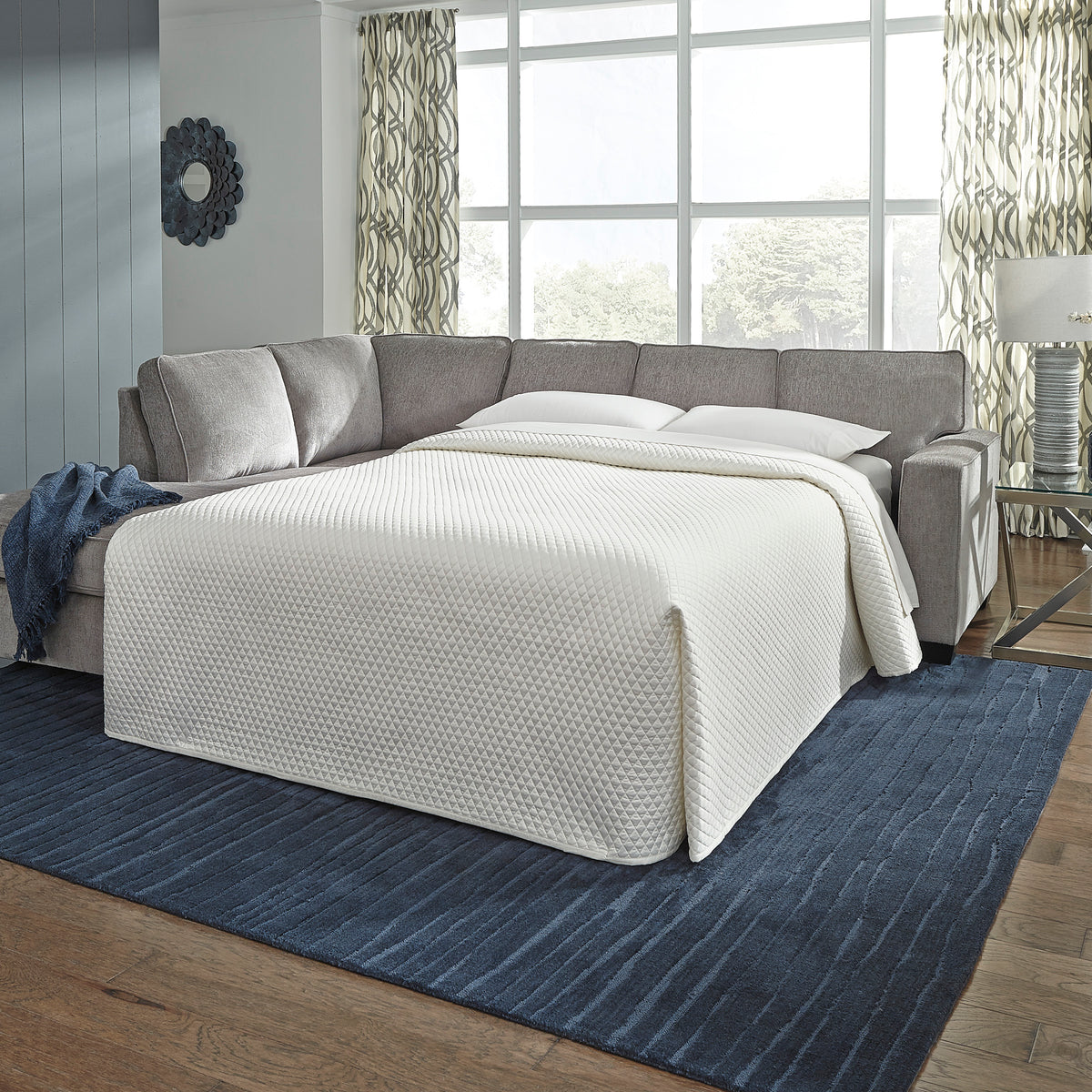 Ashley Furniture Altari Alloy LAF Full Sleeper Sectional - Luna Furniture