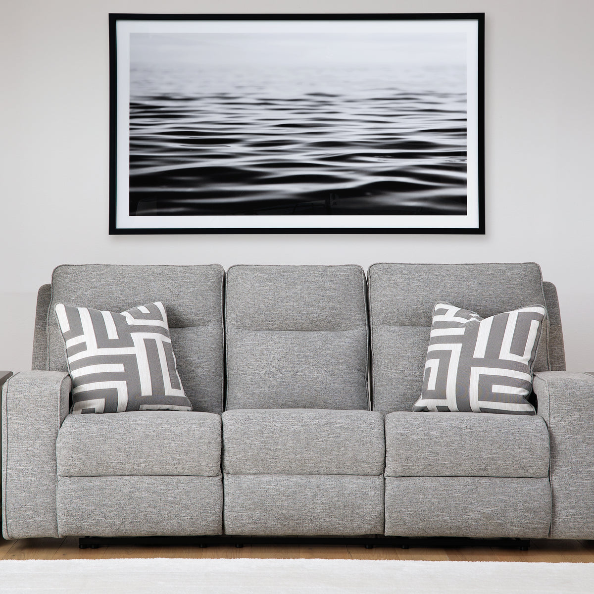 Ashley Biscoe Pewter Power Reclining Sofa - Luna Furniture