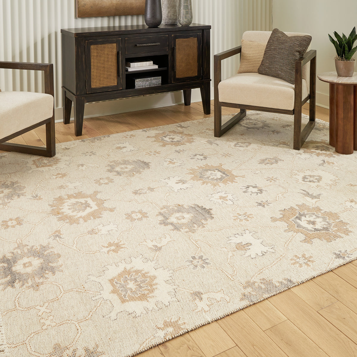 Calkin Linen/Gray/Caramel 8' x 10' Rug - Luna Furniture