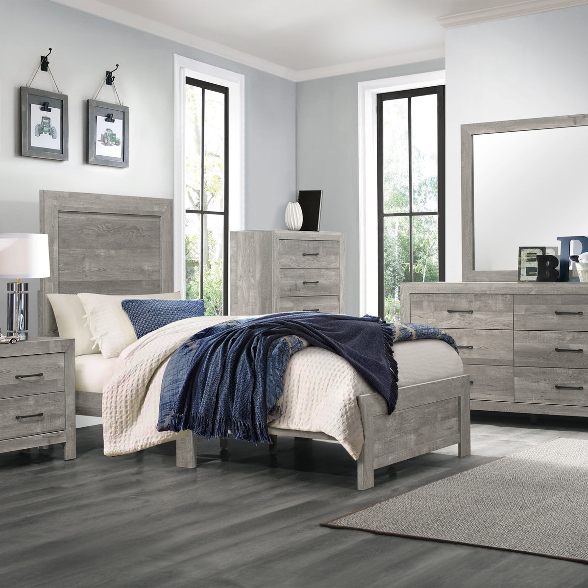 Homelegance Corbin Gray Panel Youth Bedroom Set - Luna Furniture