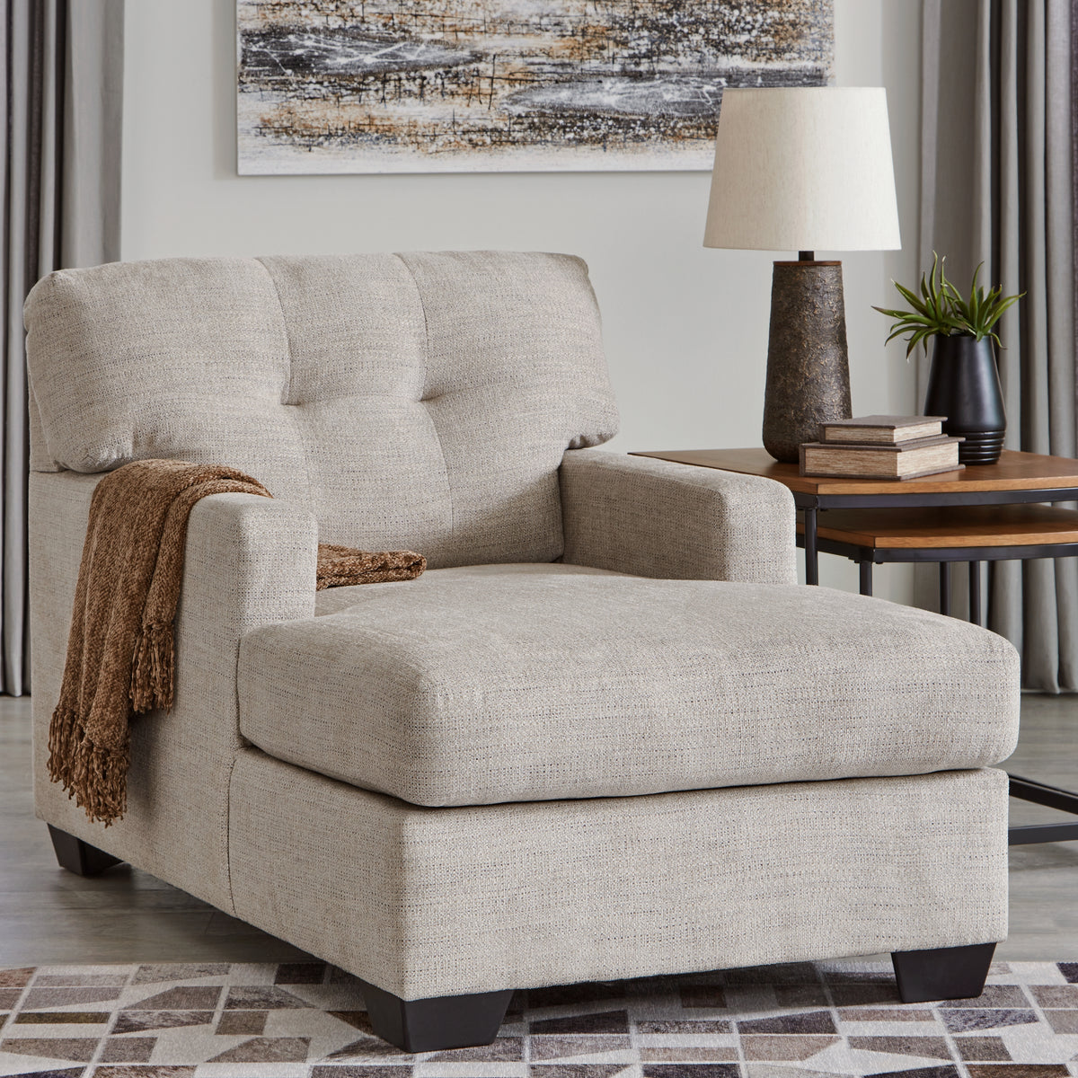Mahoney Pebble Chaise - Luna Furniture