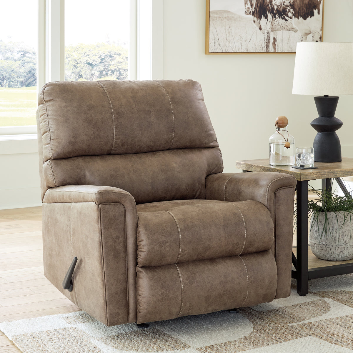 Navi Fossil Recliner - Luna Furniture