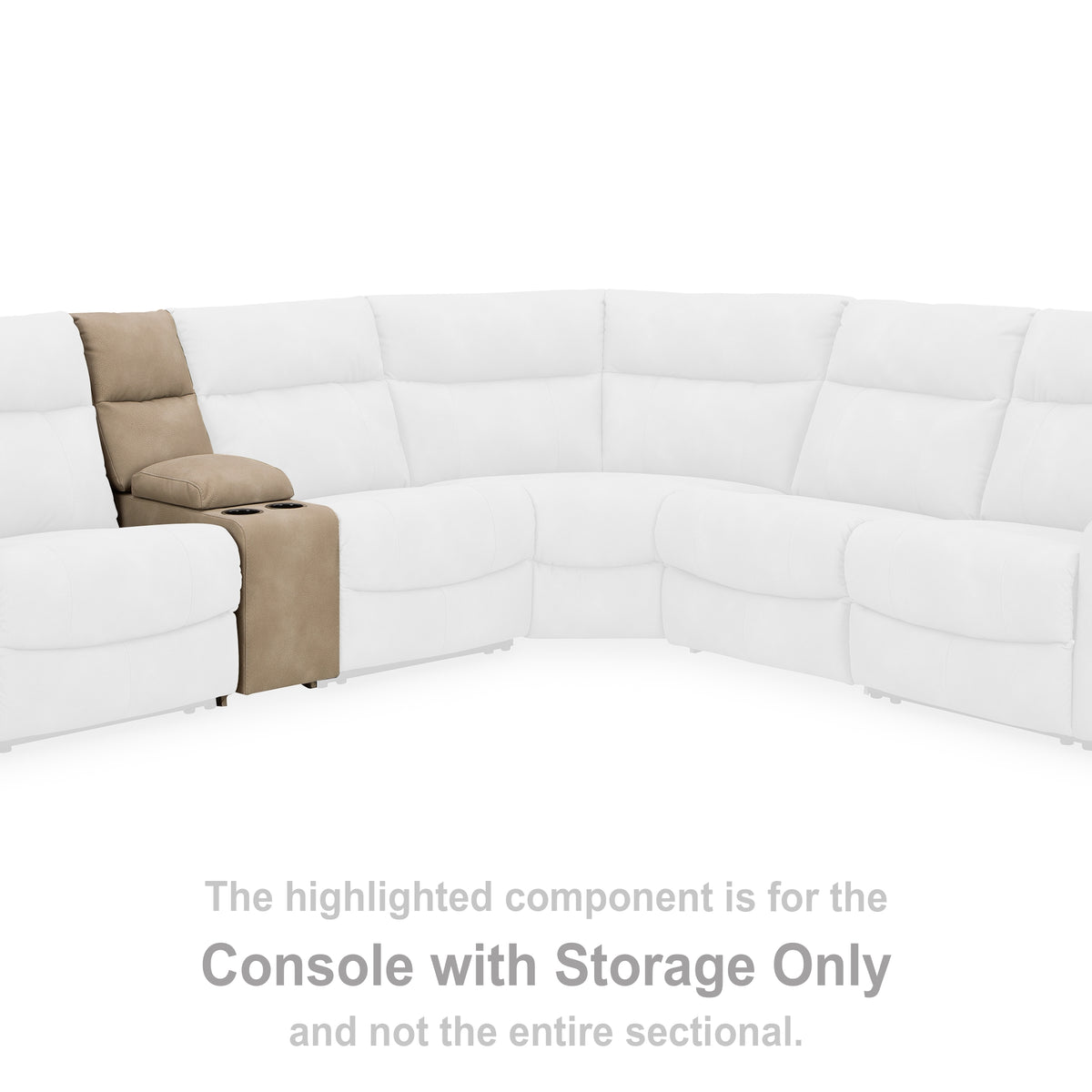Next-Gen DuraPella Sand Console with Storage - Luna Furniture