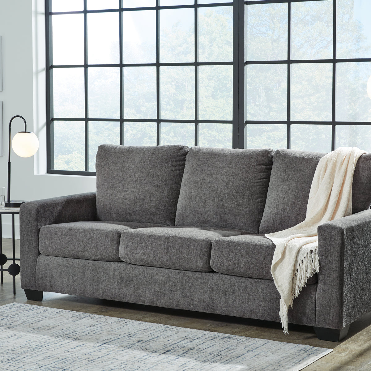 Rannis Pewter Queen Sofa Sleeper - Luna Furniture